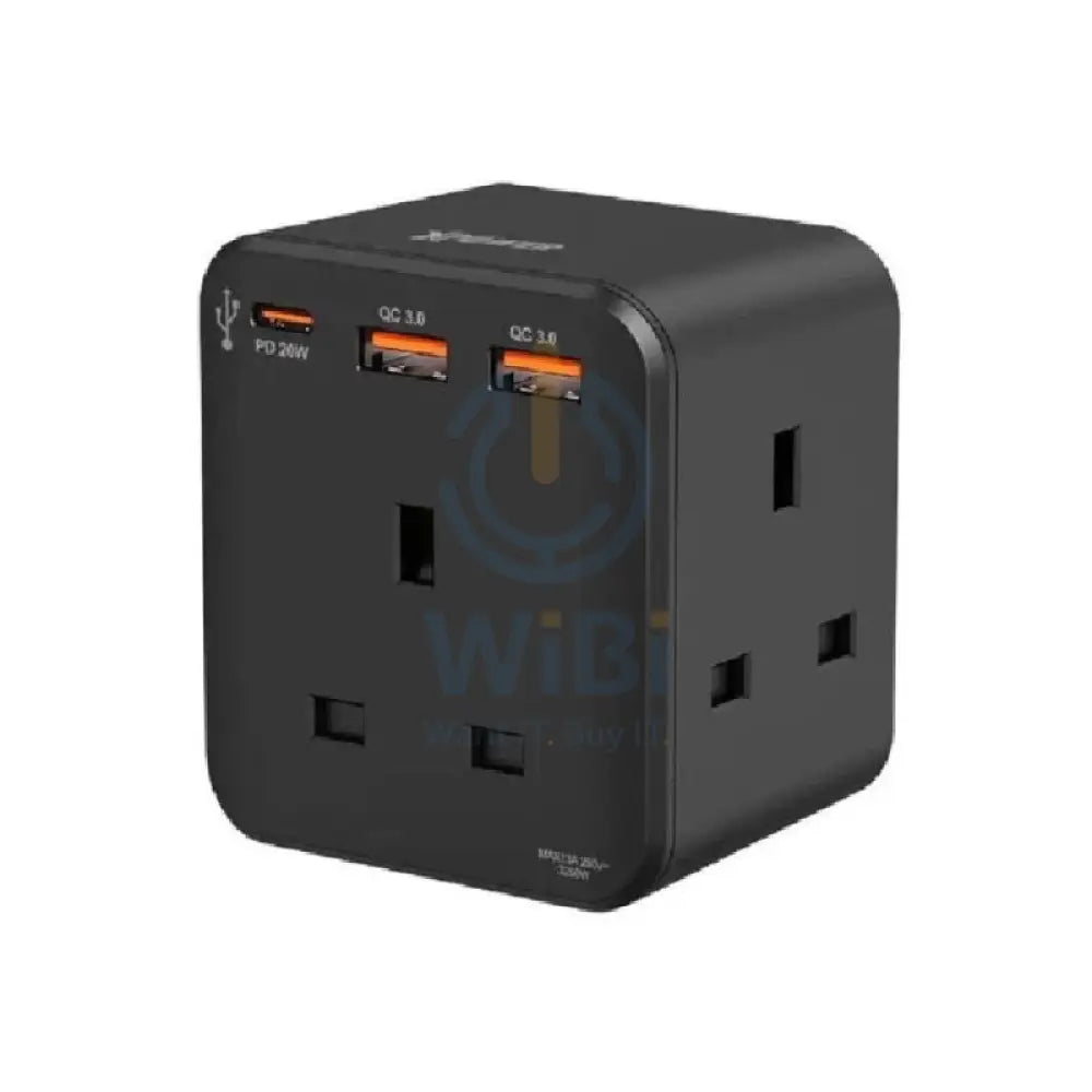 XPower WSS1 3-Outlet Cube Extension Socket - 20W / Black – WIBI (Want IT. Buy IT.)