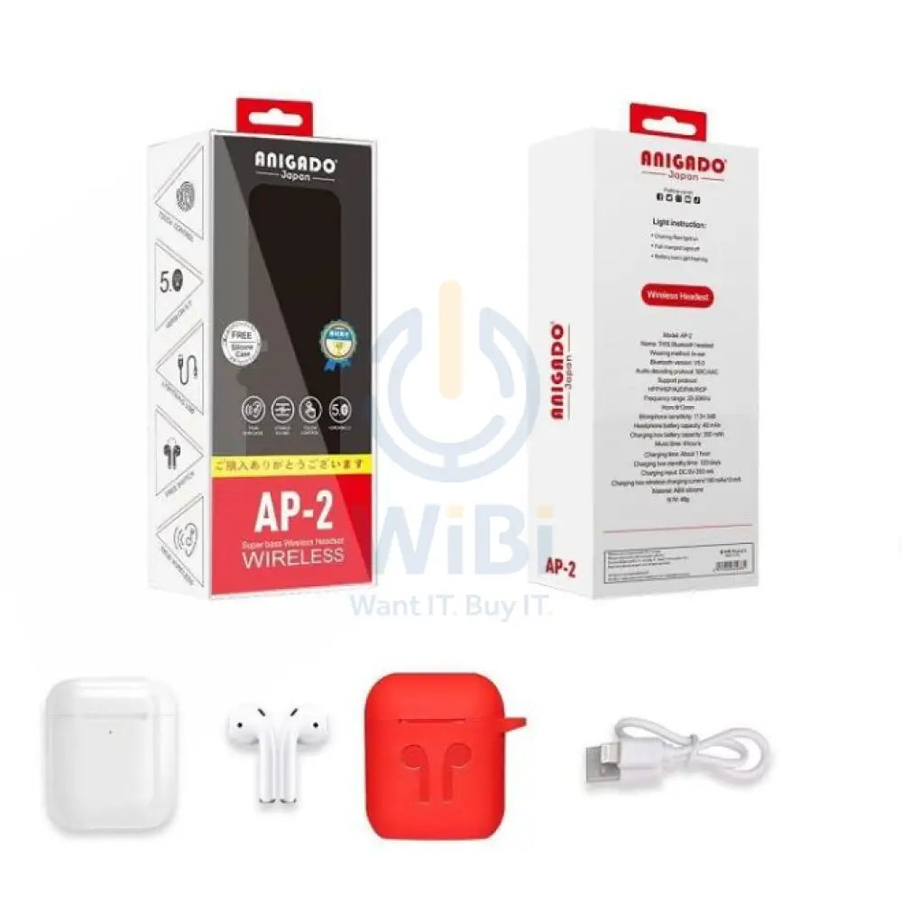 Anigado Wireless Headset AP-2 Airpods 2 – WIBI (Want IT. Buy IT.)