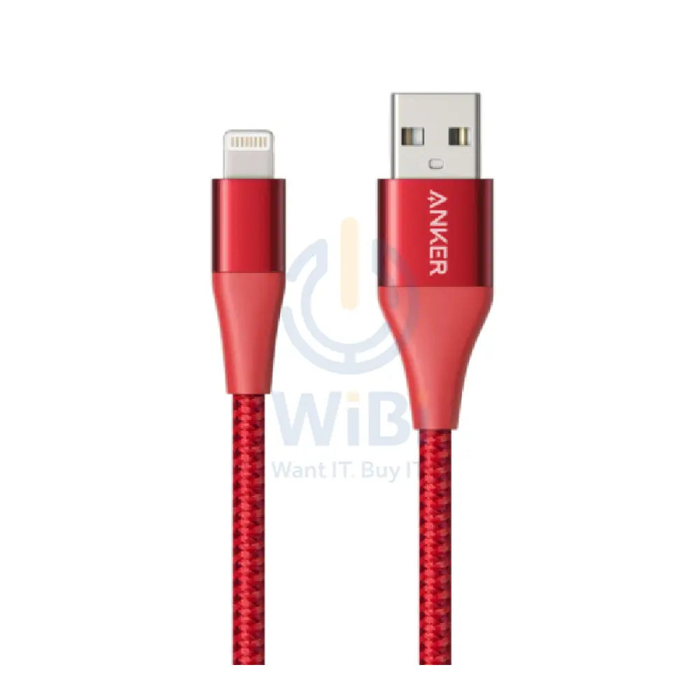Anker C89 Powerline+ II Lightning Cable - 1.8 Meter / Red – WIBI (Want ...