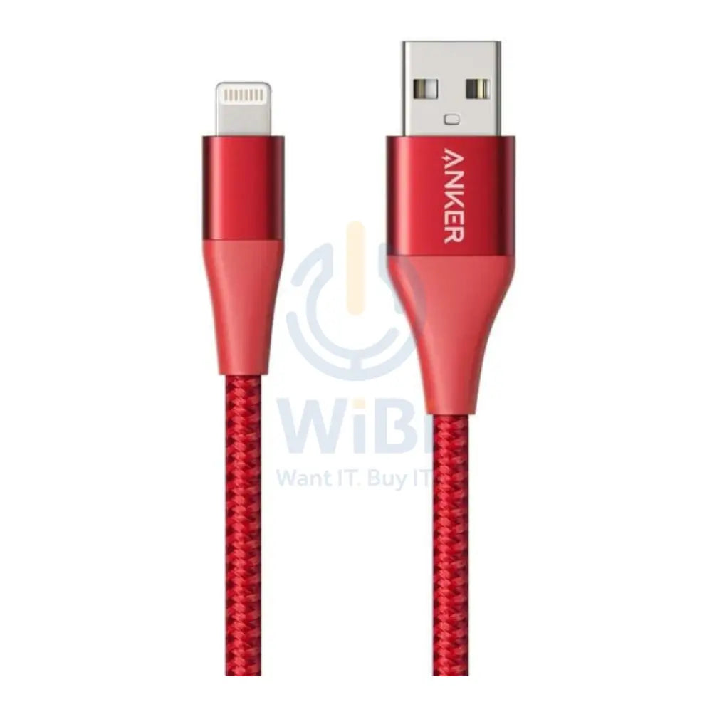 Anker Powerline+ II Lightning Cable - 0.9 Meter / Red – WIBI (Want IT ...