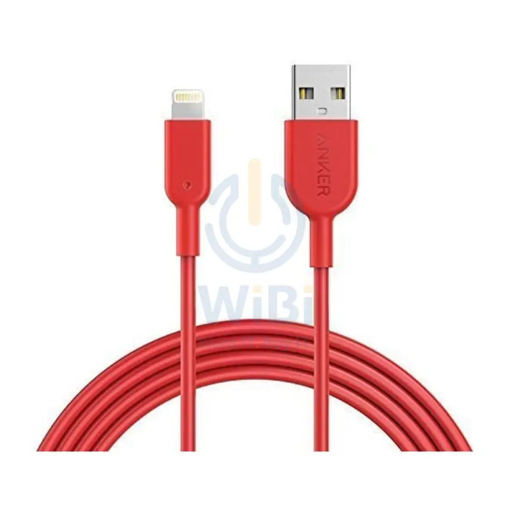 Anker PowerLine II Lightning Cable - USB 2.0 / 0.9 Meter / Red – WIBI ...