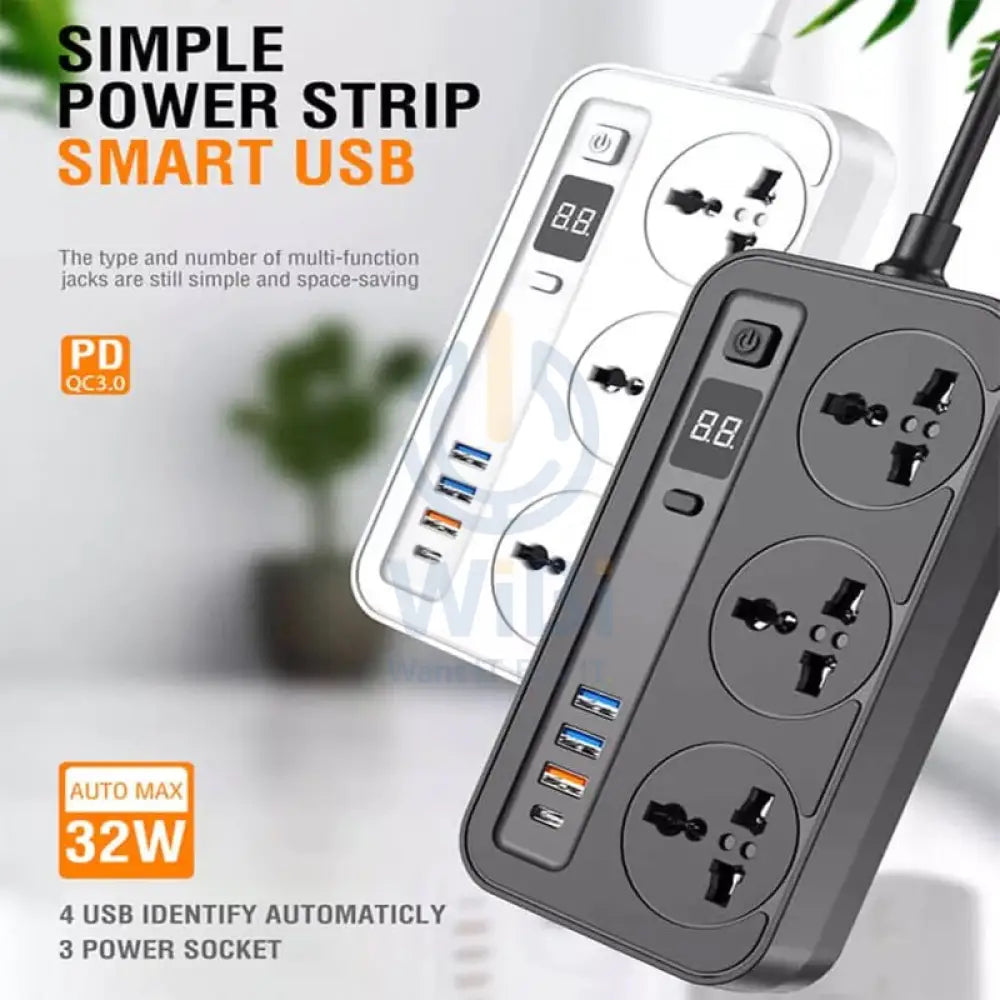 Aspor A505PD Smart IQ Safety Stable Surge Socket - 20W / 2 Meter / Bla ...