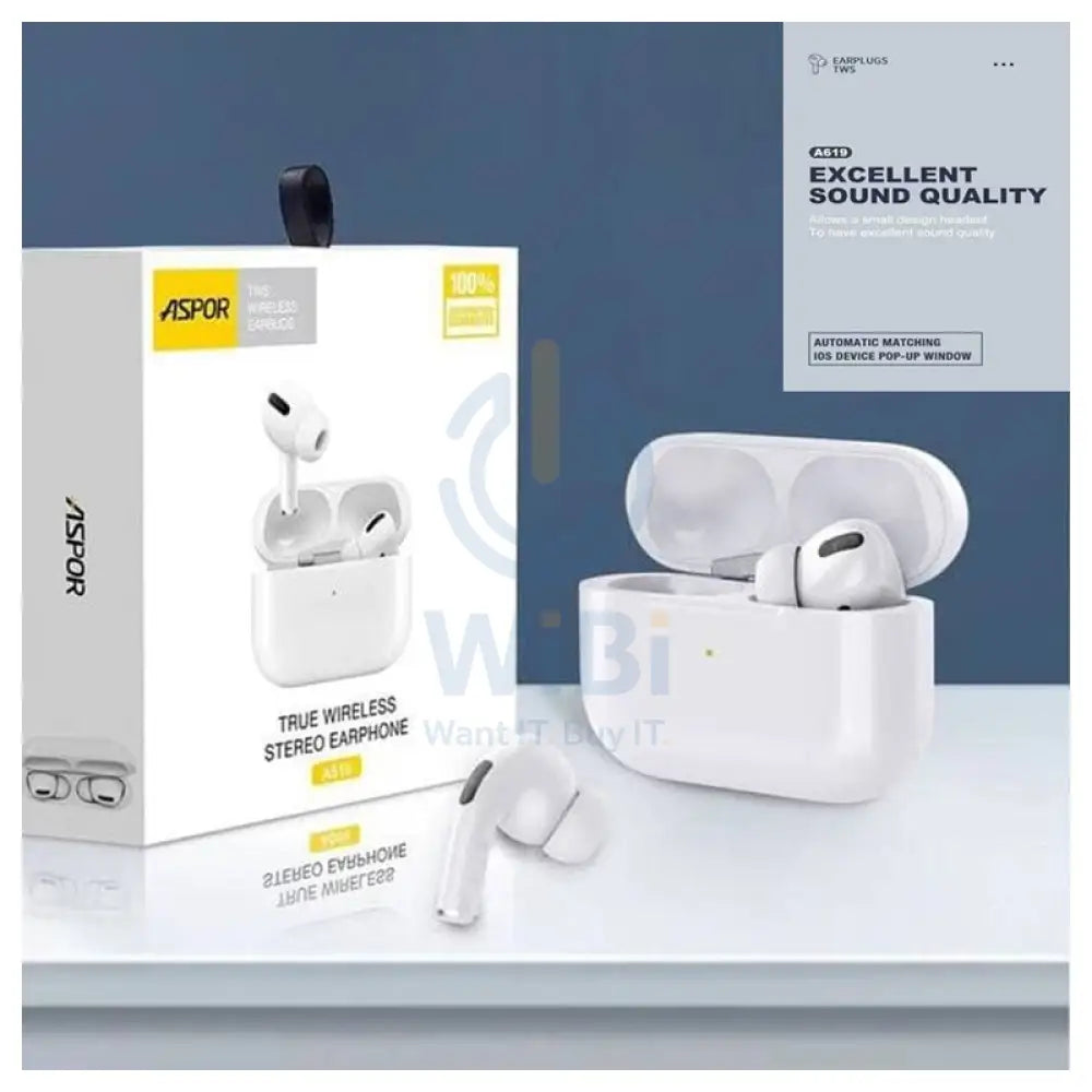 Aspor A619 Airpod Pro - Bluetooth / 10 Meters / White – WIBI (Want IT ...