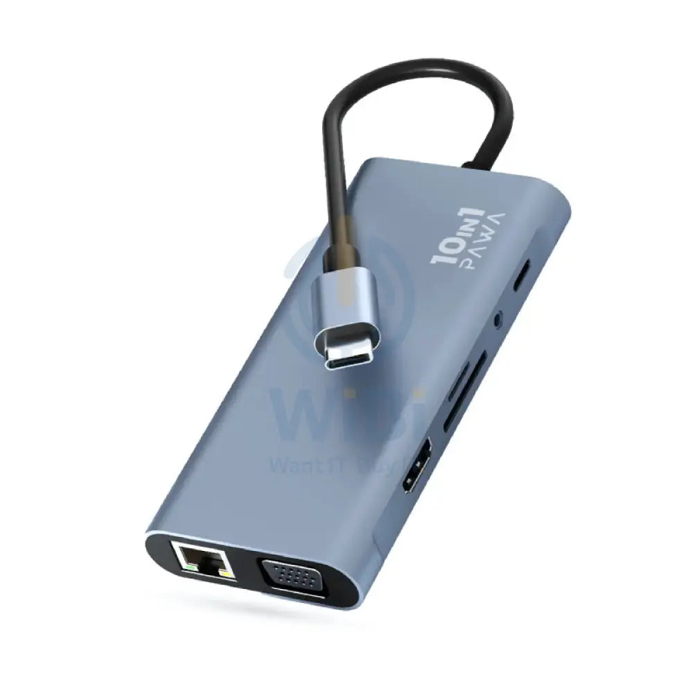 Pawa 10-in-1 USB-C HUB With 4K HDMI and VGA - Grey – WIBI (Want IT. Buy ...