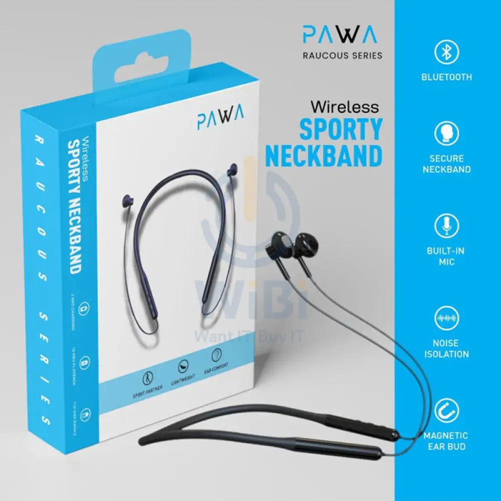 PAWA Wireless Sporty Neckband - Black – WIBI (Want IT. Buy IT.)