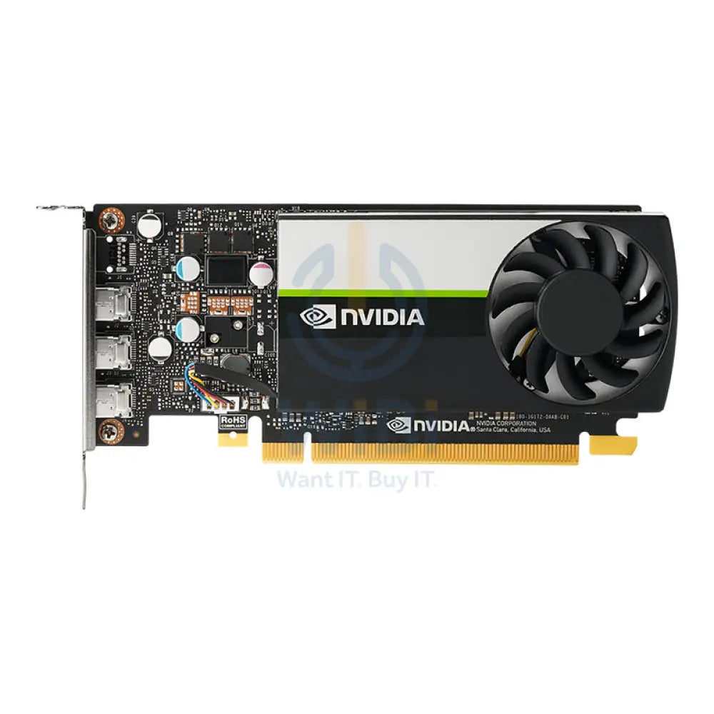 PNY NVIDIA T400 Graphics - 4GB / GDDR6 / 64-Bit / PCIe 3.0 / Mini Disp ...