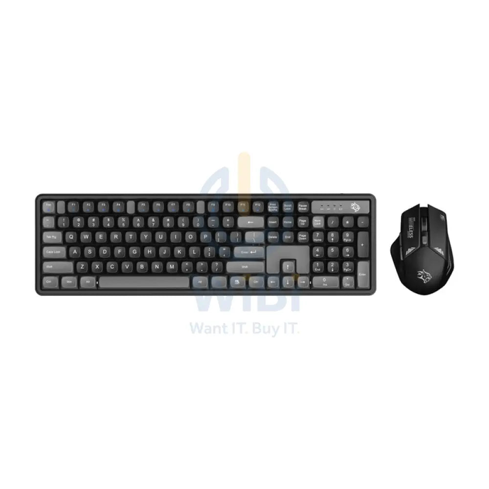Porodo Gaming Wireless Keyboard Mouse Set - 2.4 GHz / 104 Keys / 1600 ...