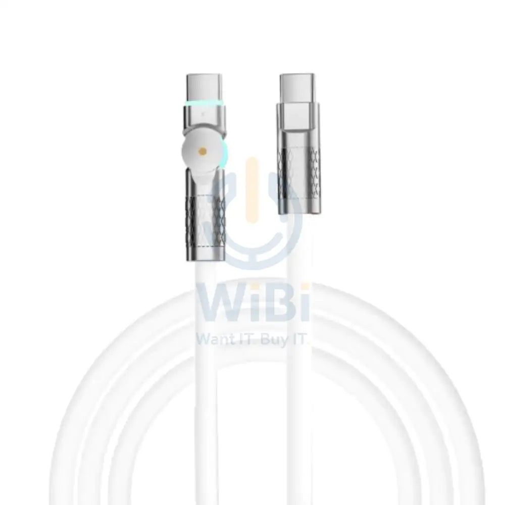 Porodo High-Speed Rotating Connector Data Cable - 100W / 1 Meter / Whi ...