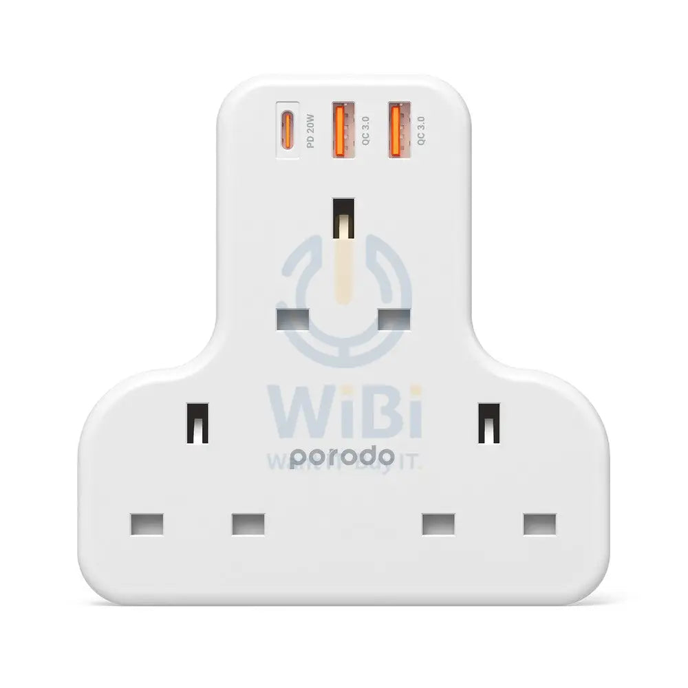 Porodo Multi-Port Wall Socket - White – WIBI (Want IT. Buy IT.)